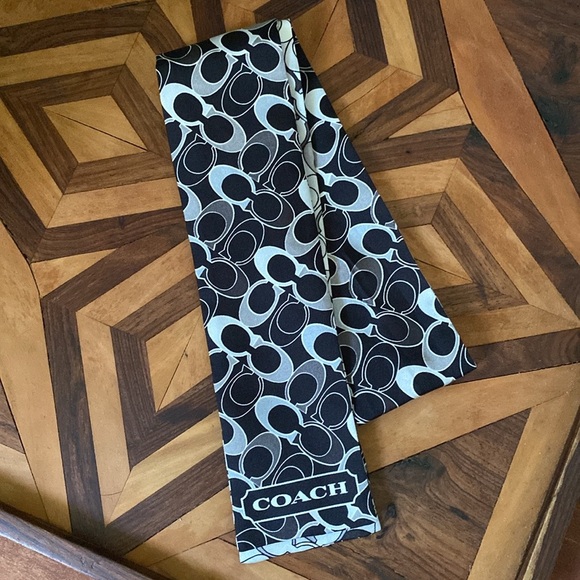 Coach | Accessories | Coach Silk Skinny Scarf | Poshmark